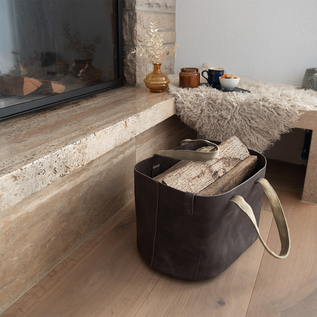 Brennholztasche Leder – JA\UND?